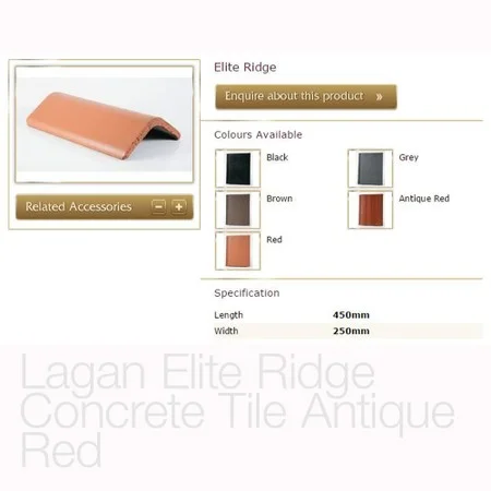 Lagan Concrete Ridge Tiles