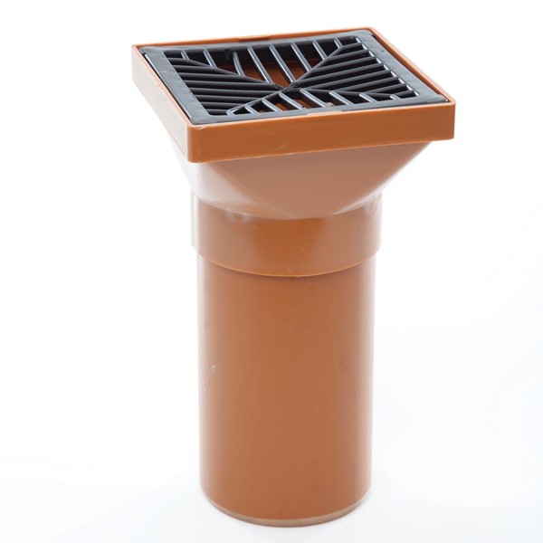 Floplast Underground Bottle Gully with Square Grid 110mm