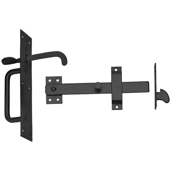 Perry No.20/4L Medium Suffolk Latches - Long Thumb Piece - Black