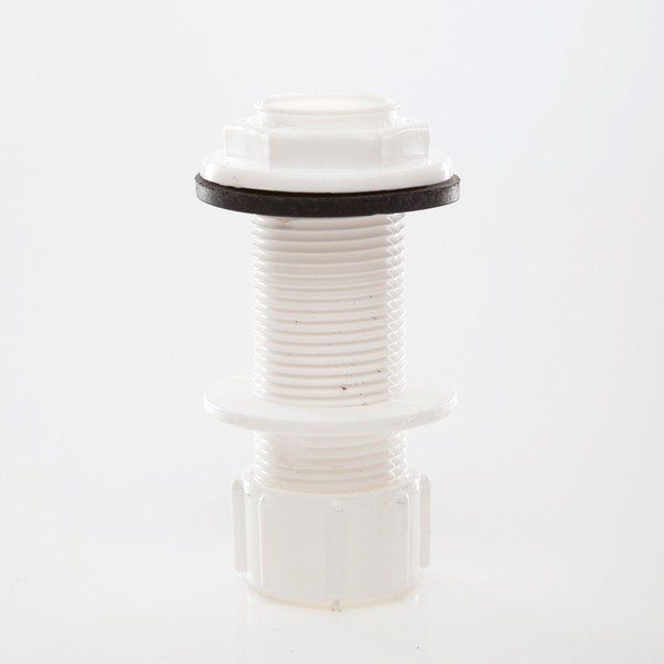 Floplast 21.5mm ABS Overflow Straight Tank Connector White REF OS14