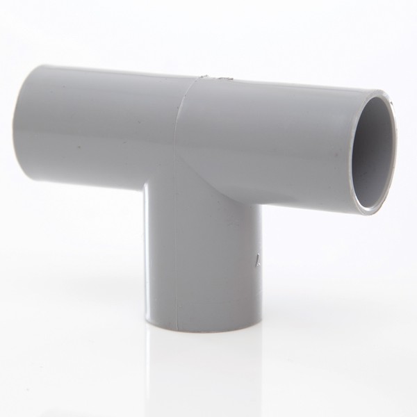 21.5mm x 90Deg Push-fit Overflow Tee Grey REF VP46G