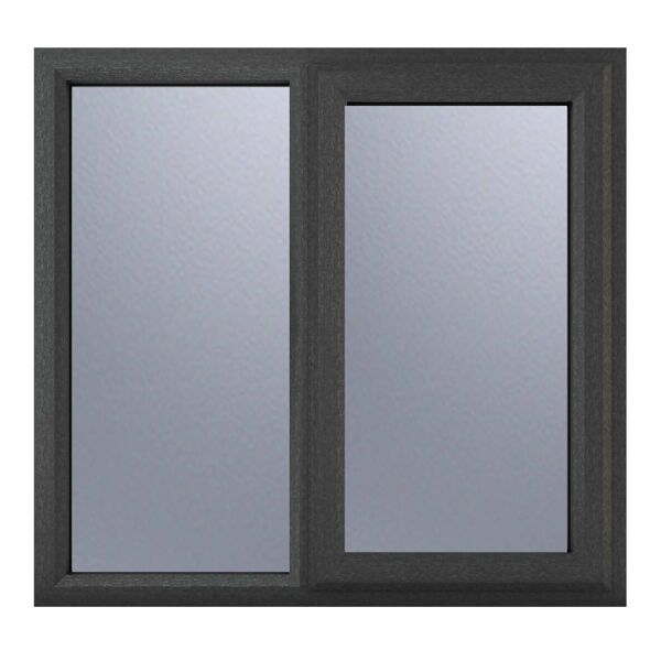 uPVC Window Grey 7016 external White Internal Right Hand Side Hung Next ...