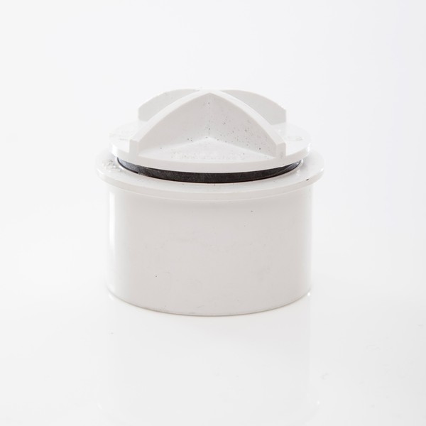 Floplast 40mm ABS Screwed Access Plug White REF WS31