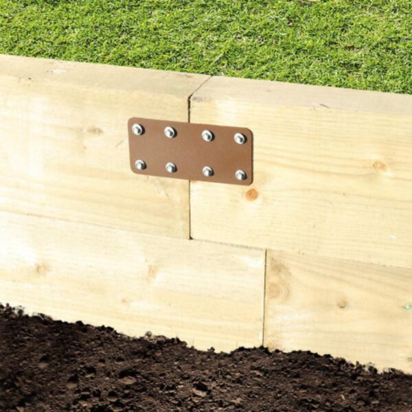 Perry 170mm No.4718 Brown Short Internal Sleeper Straight Flat Support ...