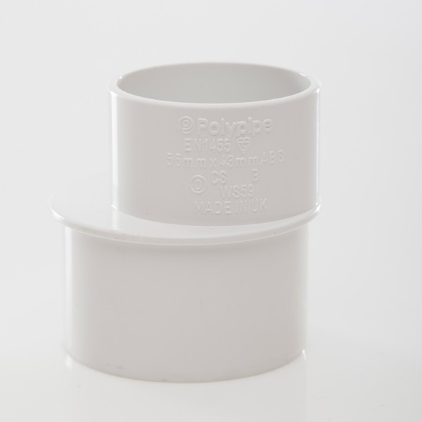 Floplast 50mm-40mm ABS Reducer White REF WS40