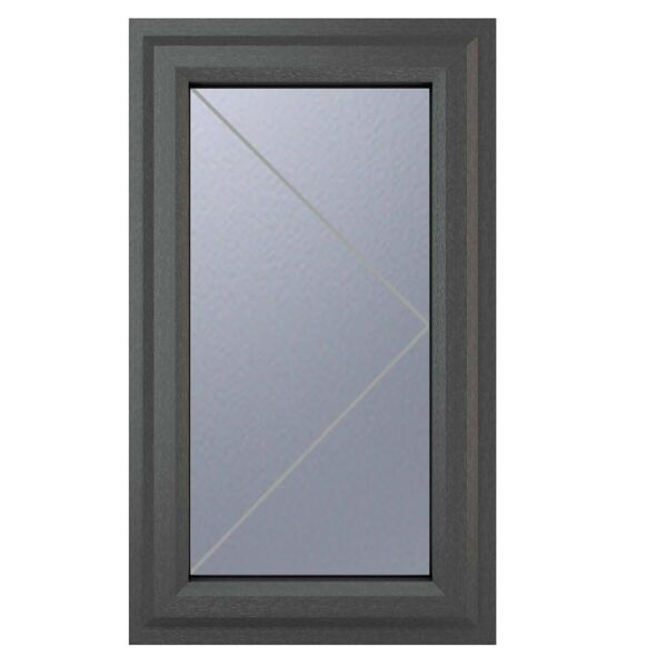 uPVC Window Grey 7016 external White Internal Right Hand Side Hung ...