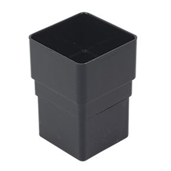 Floplast 65mm Square Downpipe Connector Black REF RSS1