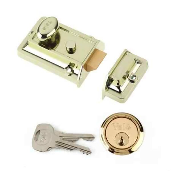 P77 Traditional Nightlatch Polished Brass