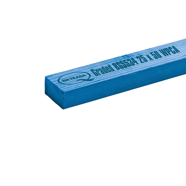 Blue 25 x 50mm Fully Graded Treated Batten