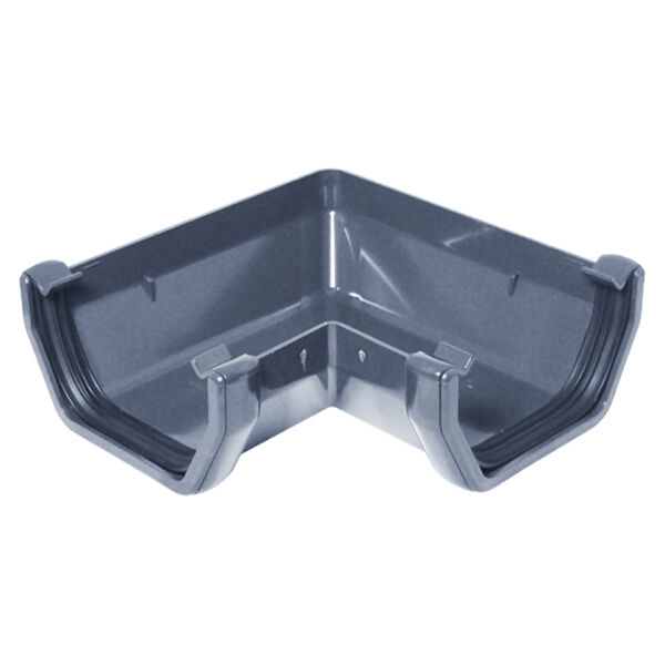 Floplast Square Gutter Angle Anthracite 114mm x 90 Deg