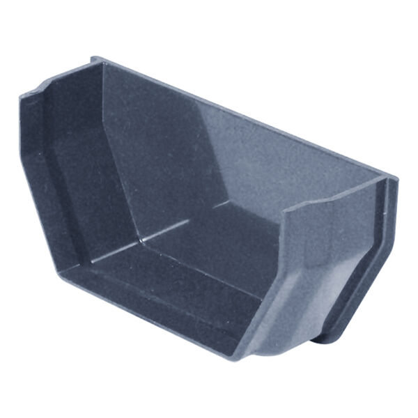 Floplast Square Gutter Internal Stop End Anthracite 114mm