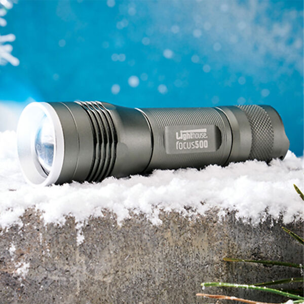 Lighthouse 500 Lumen Elite Focus Torch Batteries Included