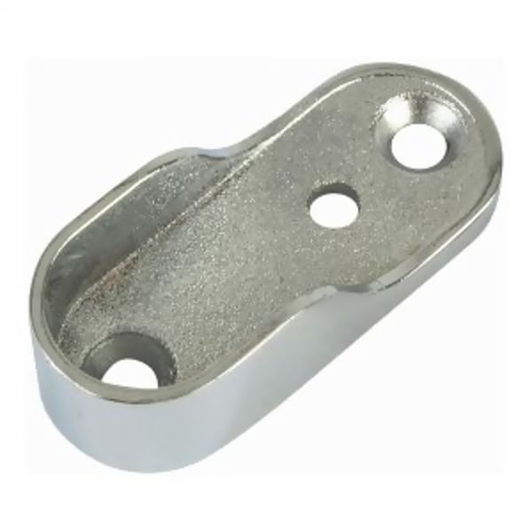 Oval Wall Sockets 30mm Chrome Plated 2no Per Pack Ref ORWSB