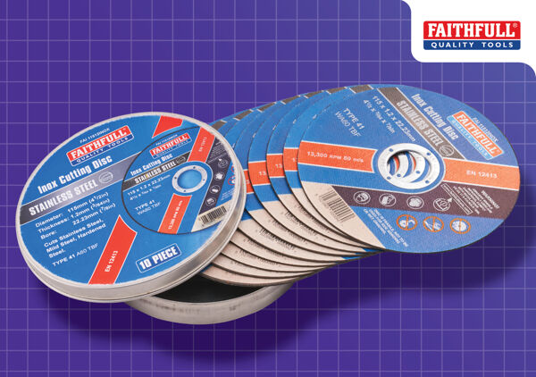 Faithfull 10 Piece 115mm INOX Cut Off Wheels