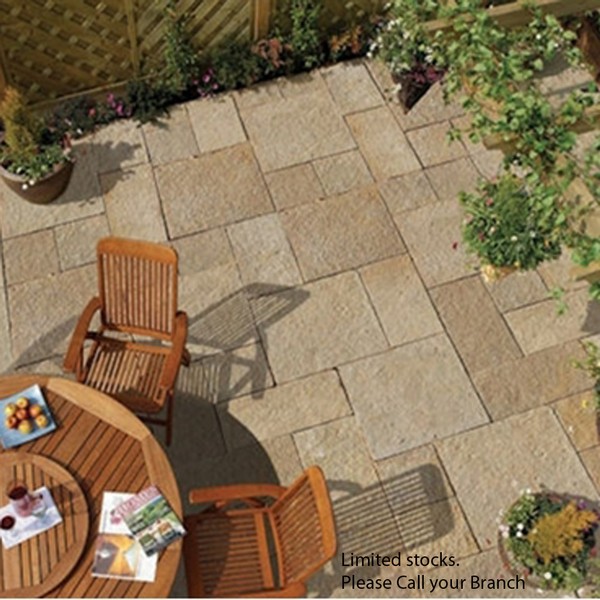 Abbey Paving Stone Brown Riven 450 x 450 x 38mm