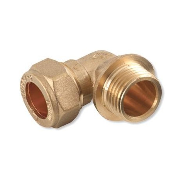 PC13P Male Compression Elbow 22mm x 1"