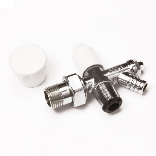 15mm Angled Rad Valve With Drain Off