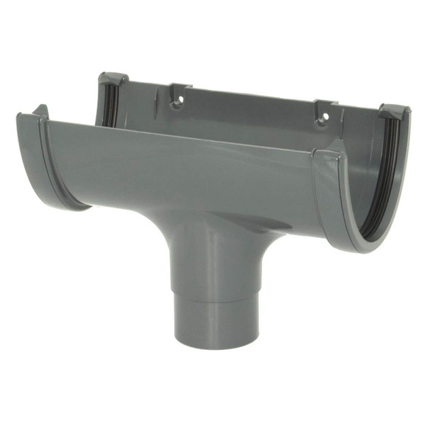 Floplast Deepflow Gutter Running Outlet Anthracite ROH1AG