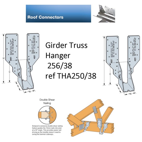Girder Truss Hanger 256/38 ref THA250/38