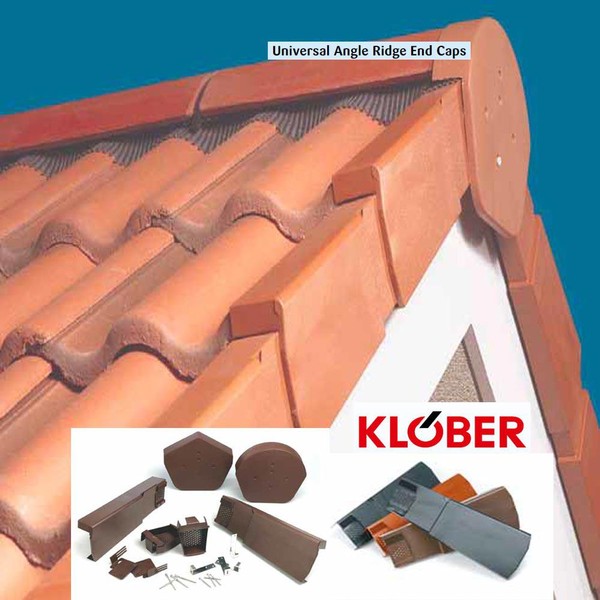 Klober End Ridge Pack 2No Angle Terracotta