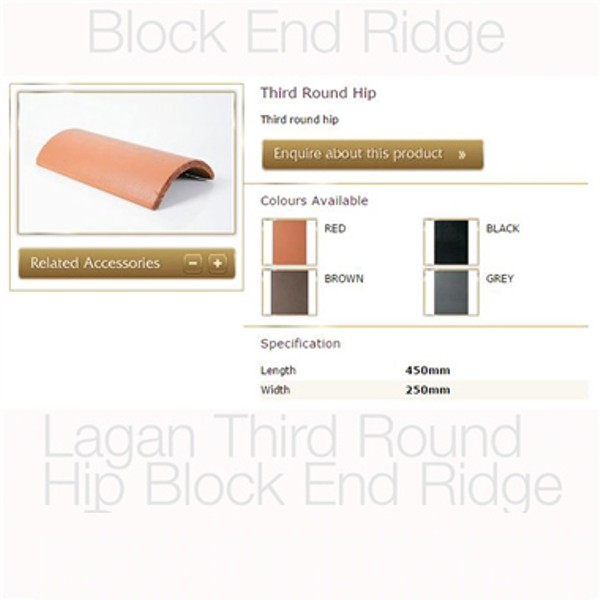 Breedon Third Round Hip Block End - Anthracite Ref AG3425