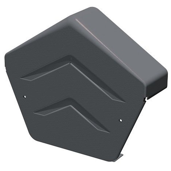 Linear Dry Verge Angled Ridge End Cap Grey Ref: GDV-END-A-BR
