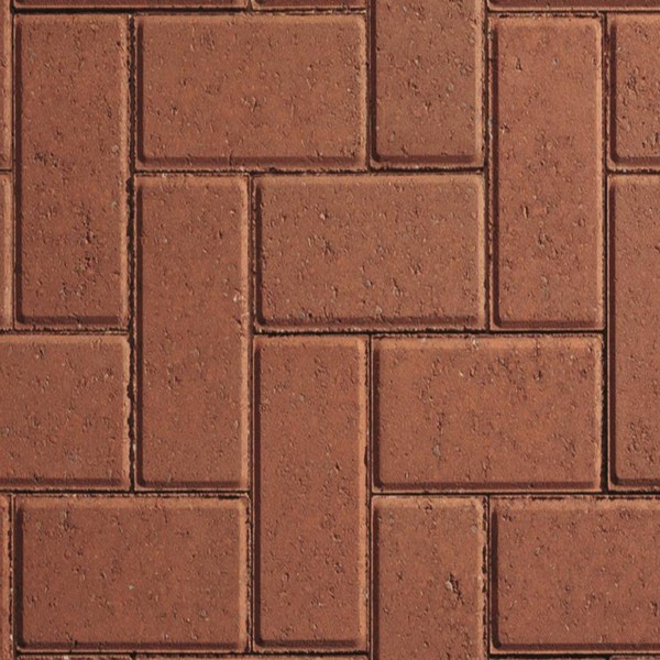 Plaspave 200 x 100 x 50mm Red Pavior (488no per pack = 9.76m2)