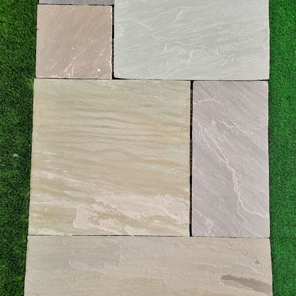 Gardenstone Raj Blend Sandstone Paving 4 Size Project Pack 19.52m2