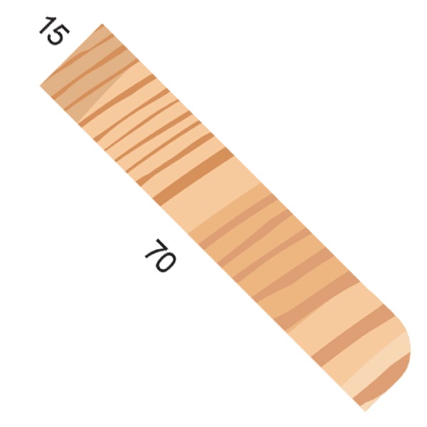 Redwood Skirting 19 x 75mm Pencil Round