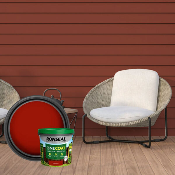 Ronseal One Coat Shed & Fence Protector Red Cedar 5Ltr
