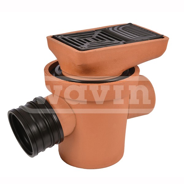 Supersleve 100mm Inlet Gully Incl. Grid & Horizontal Back Inlet